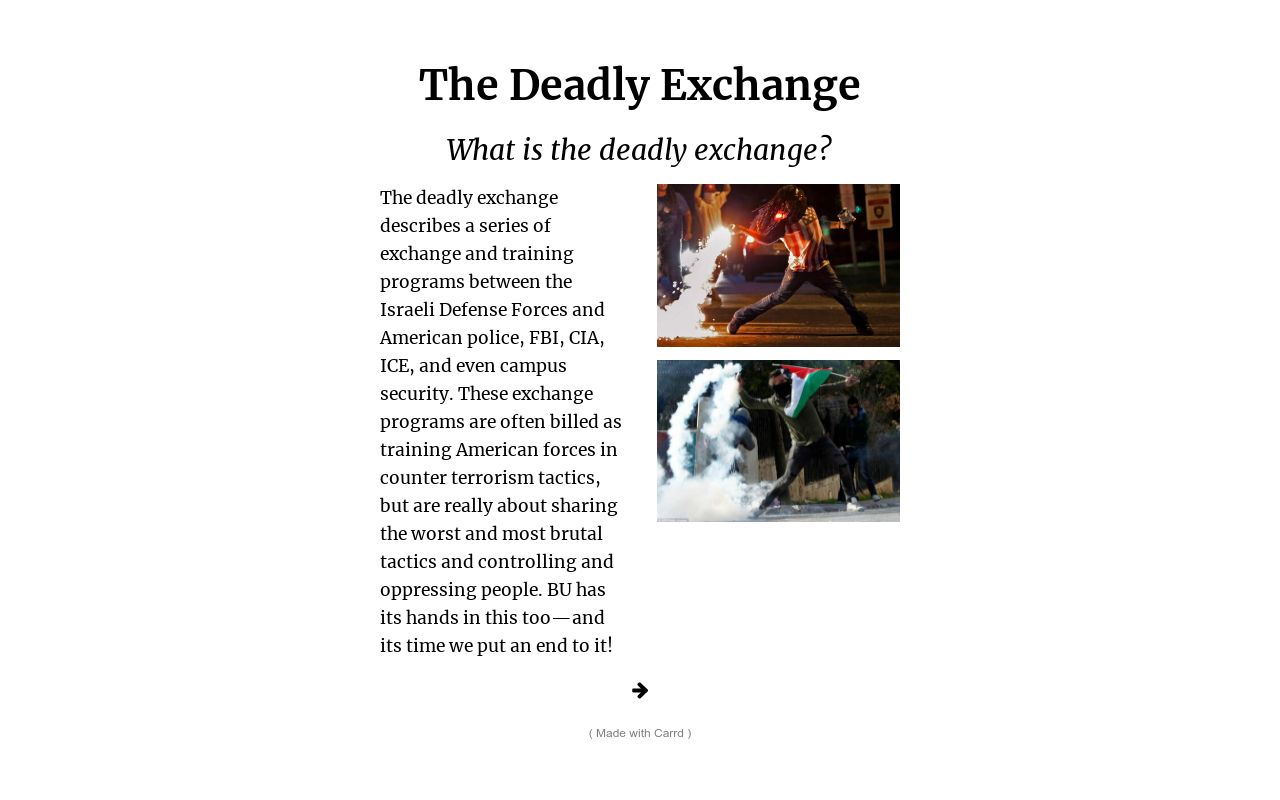 The Deadly Exchange @ BU